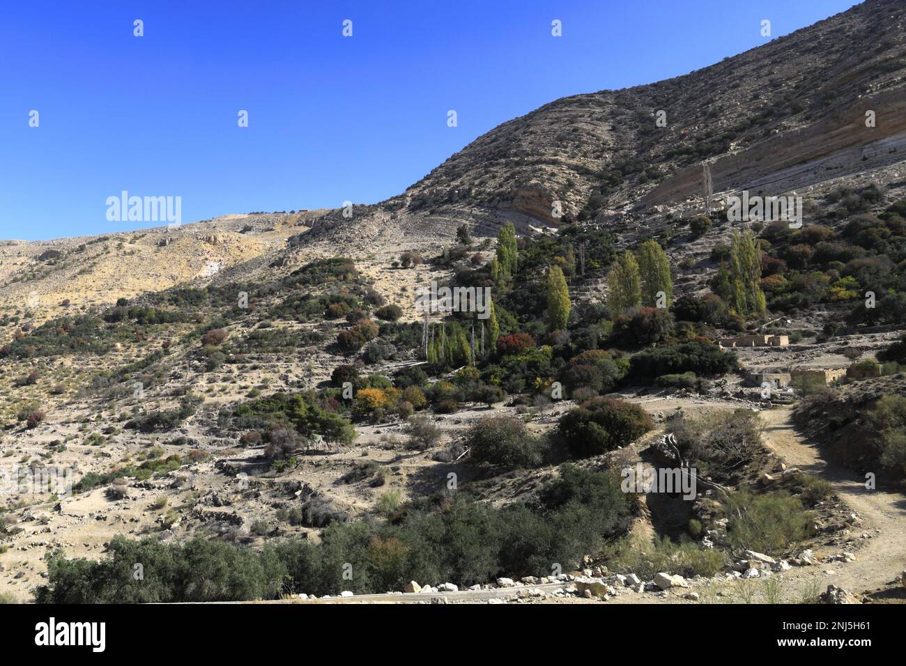 View through the Dana Biosphere Reserve, Wadi Dana, south-central ...