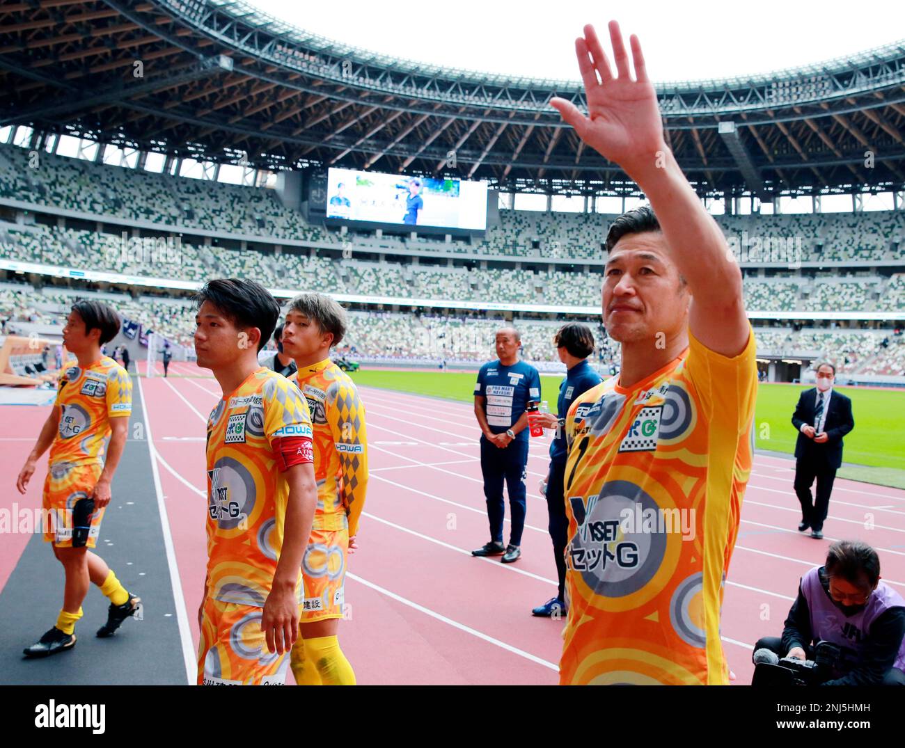 Kazuyoshi Miura, Japanese footballer who belongs to Suzuka Point Getters of Japan Football ...