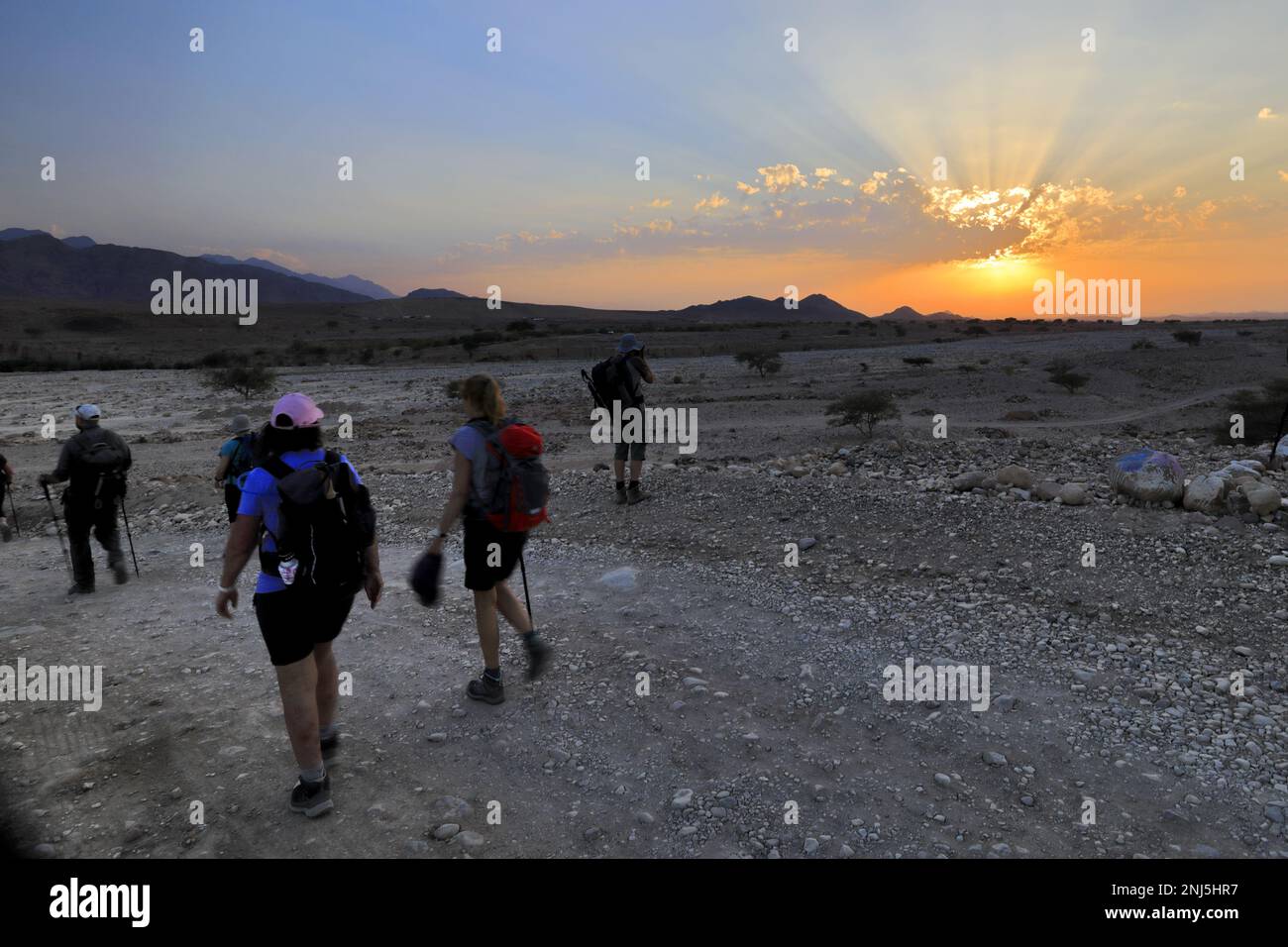 Sunset in the Dana Biosphere Reserve, Wadi Dana, south-central Jordan ...
