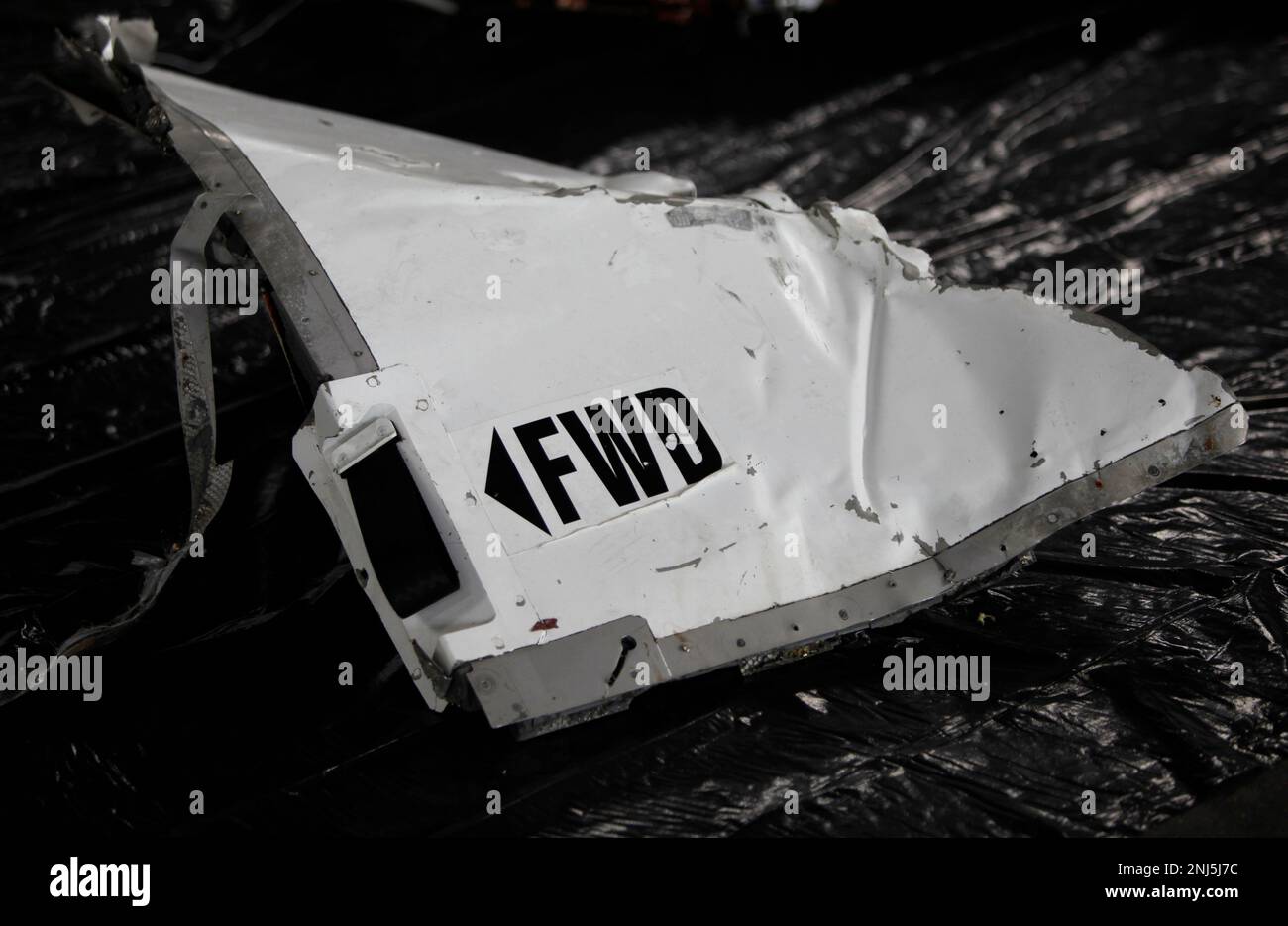 FILE - Debris from the missing Air France flight 447 is put on display ...