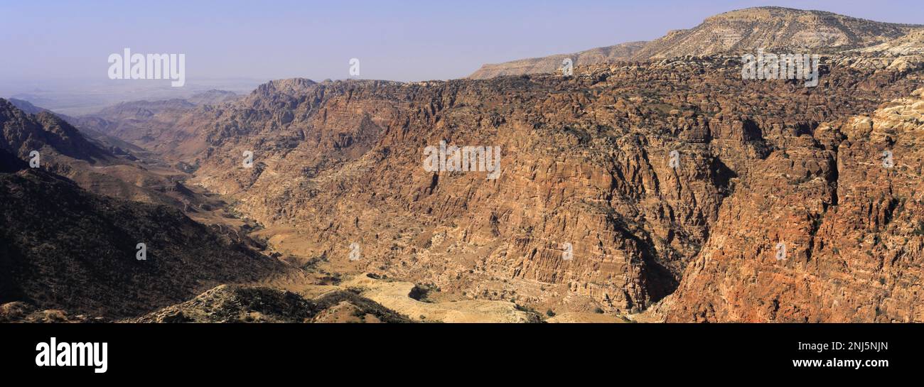 View through the Dana Biosphere Reserve, Wadi Dana, south-central ...