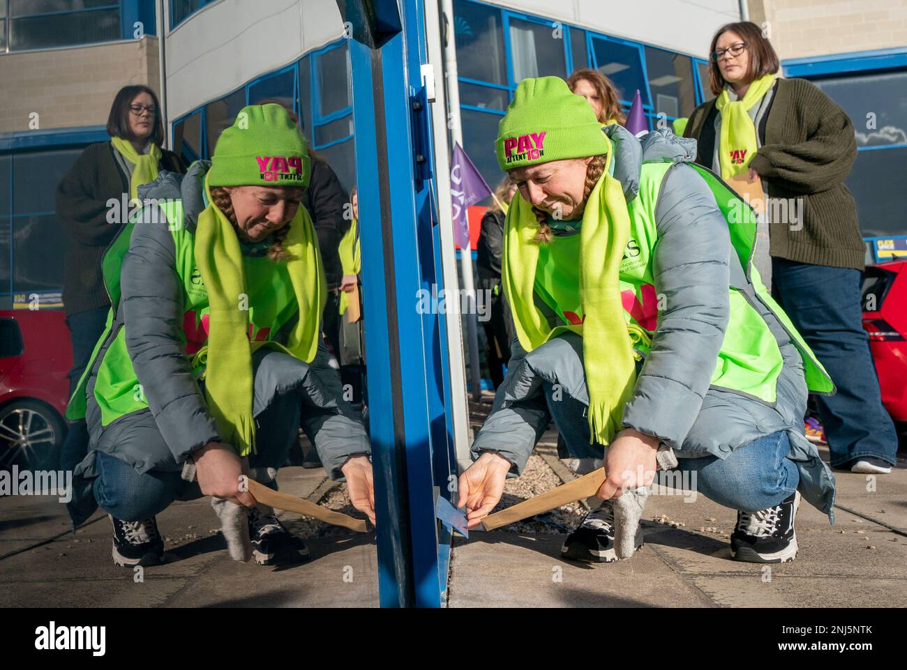 Teachers and supporter from the Educational Institute of Scotland (EIS ...
