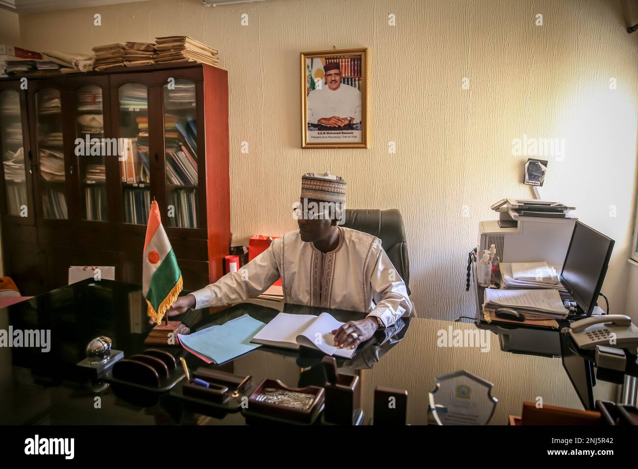 Laouan Magagi, Niger’s minister of humanitarian affairs, pictured in ...