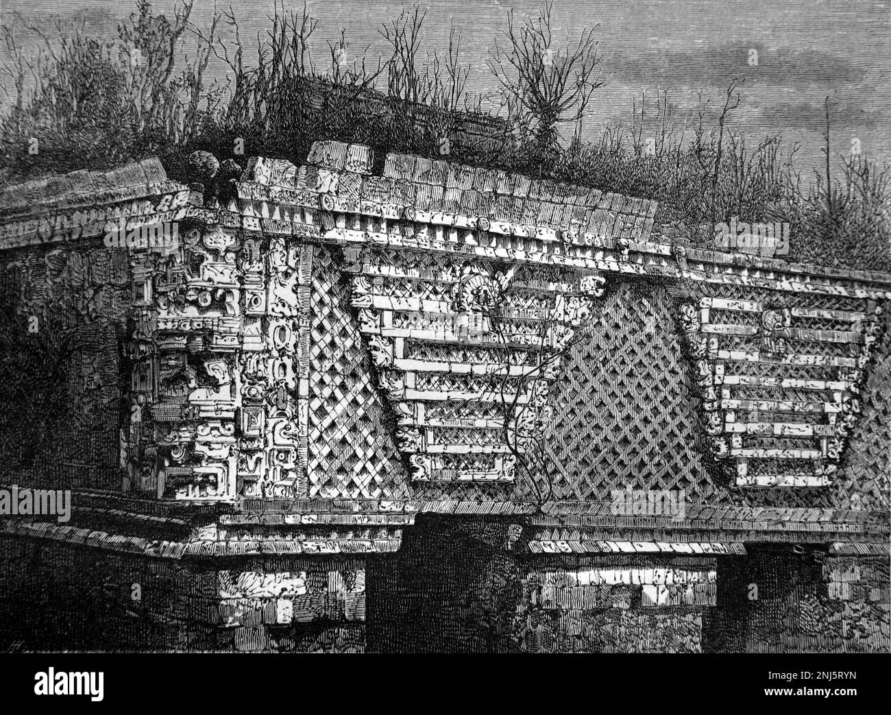 Carved Stone Details of the Governor's Palace in the Ancient Maya or ...