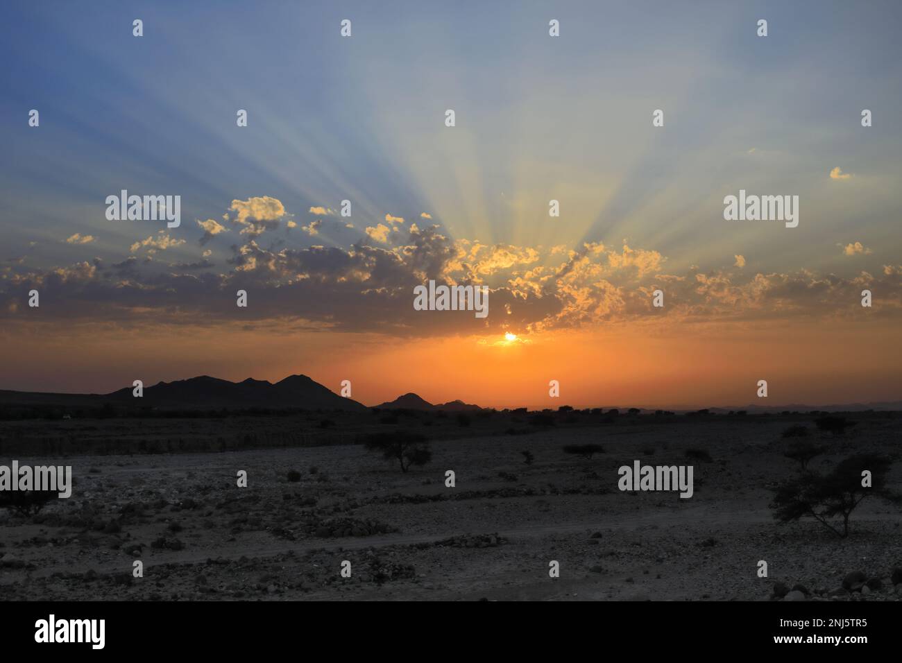 Sunset in the Dana Biosphere Reserve, Wadi Dana, south-central Jordan ...