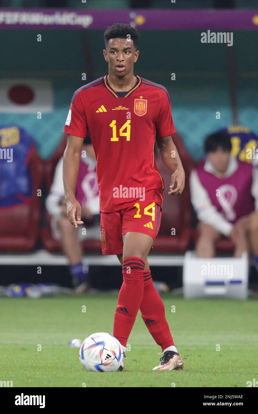 Nico Williams of Spain in action during the FIFA World Cup Qatar 2022 ...