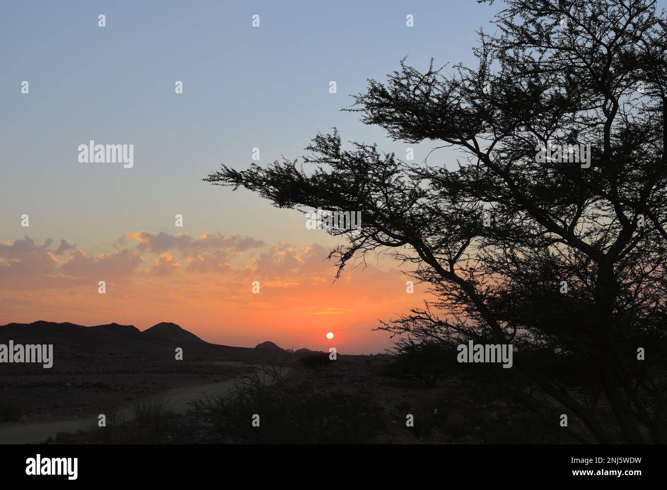 Sunset in the Dana Biosphere Reserve, Wadi Dana, south-central Jordan ...
