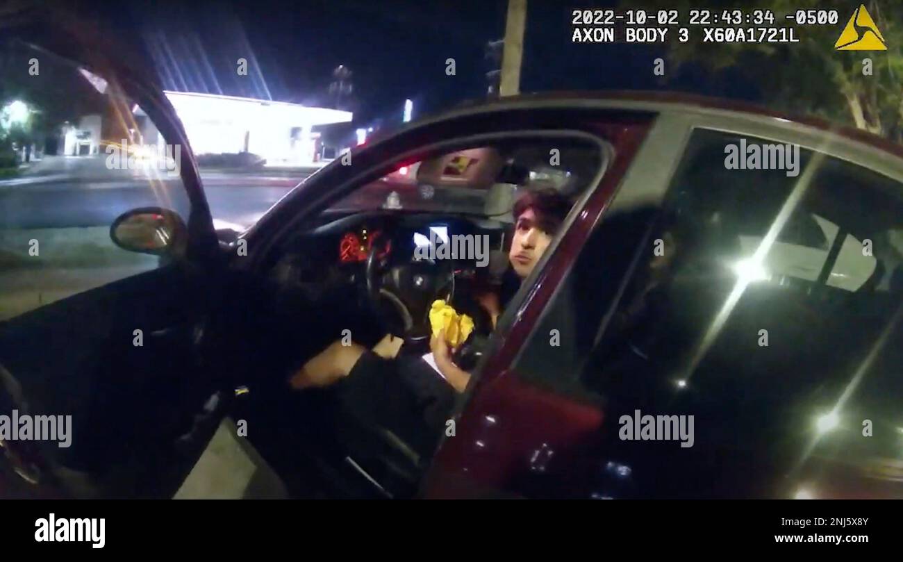 In this image taken from Oct. 2, 2022 police body camera video and released by San Antonio ...