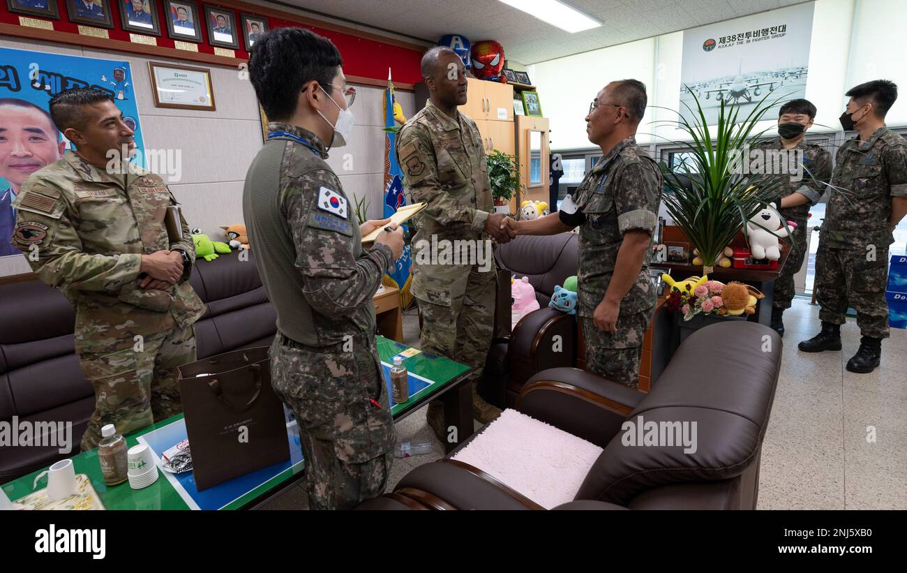 Chief Master Sgt. Alvin R. Dyer, 7th Air Force command chief, coins ...