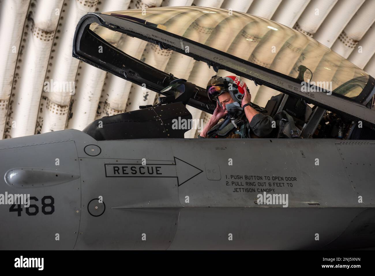 Lt. Gen. Scott “Rolls” Pleus, 7th Air Force commander, removes his ...