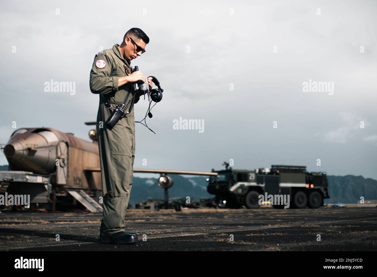 U.S. Marine Corps Staff Sgt. Benjamin Rodriguez, station captain for ...