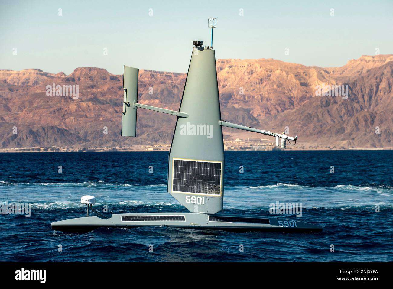 FILE - In this file photo released by the U.S. Navy, a Saildrone ...