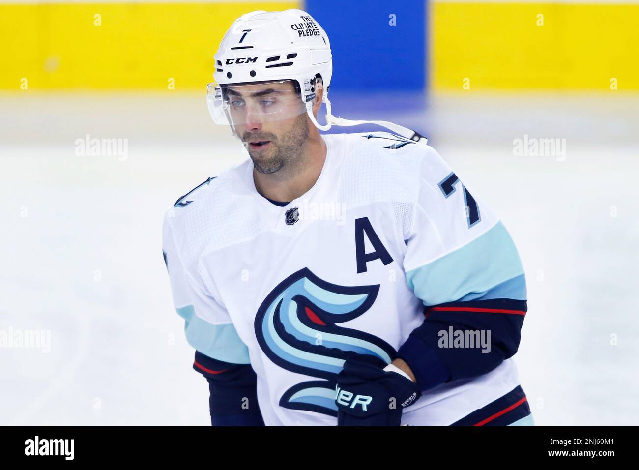 NHL profile photo on Seattle Kraken player Jordan Eberle at a game ...