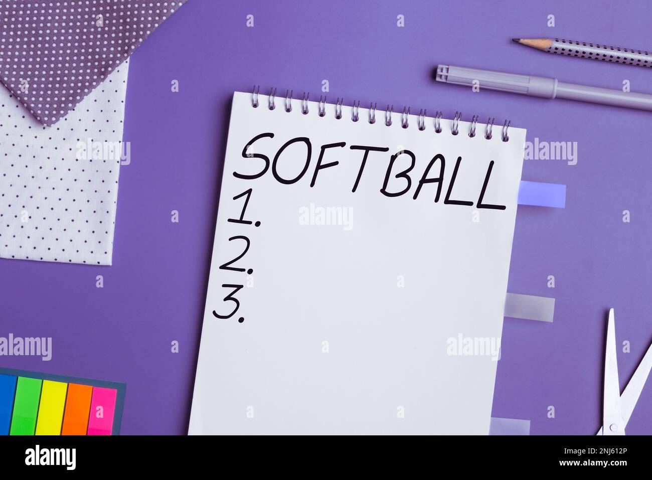 Conceptual display Softball. Word Written on a sport similar to ...