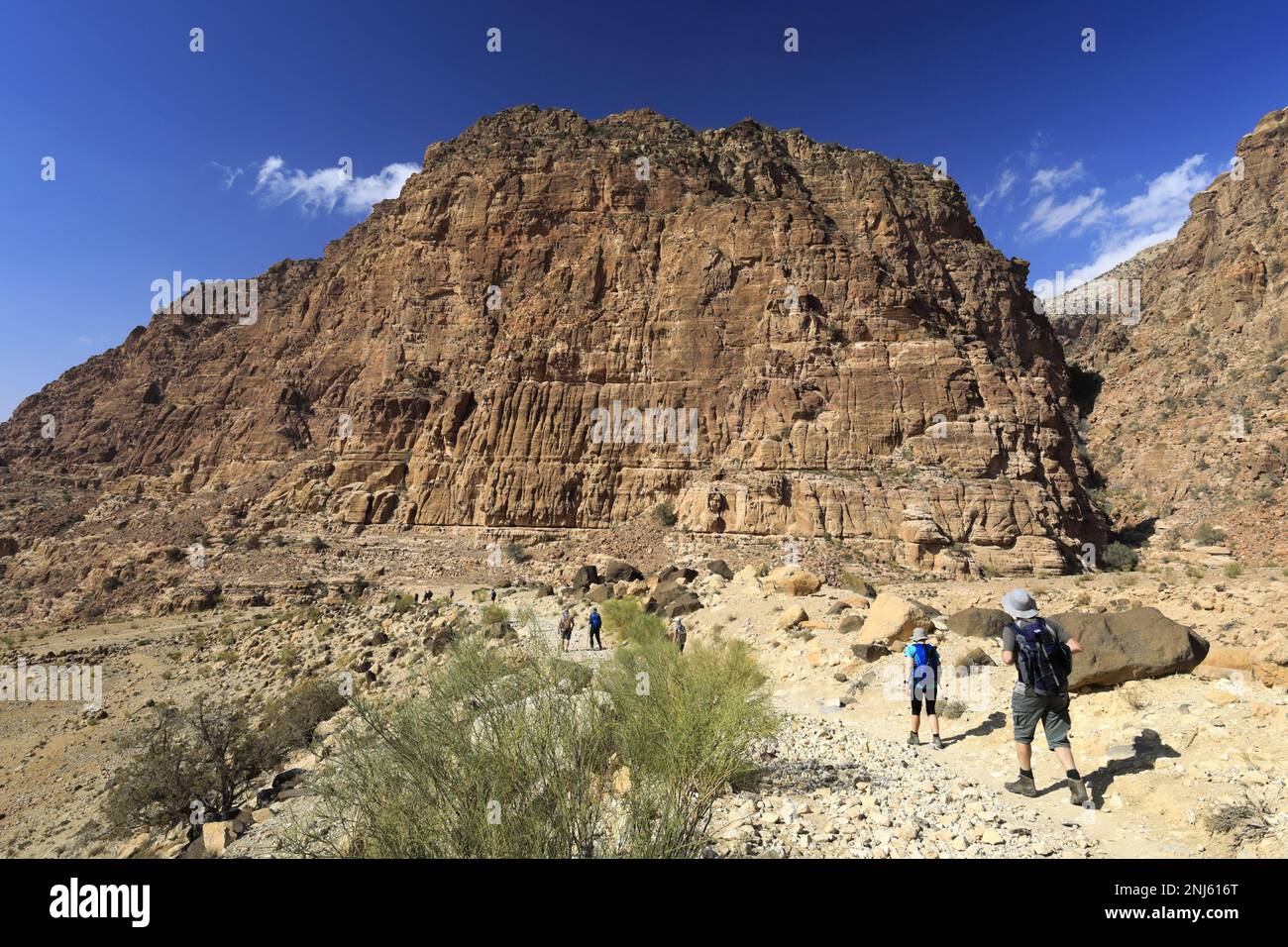 View through the Dana Biosphere Reserve, Wadi Dana, south-central ...