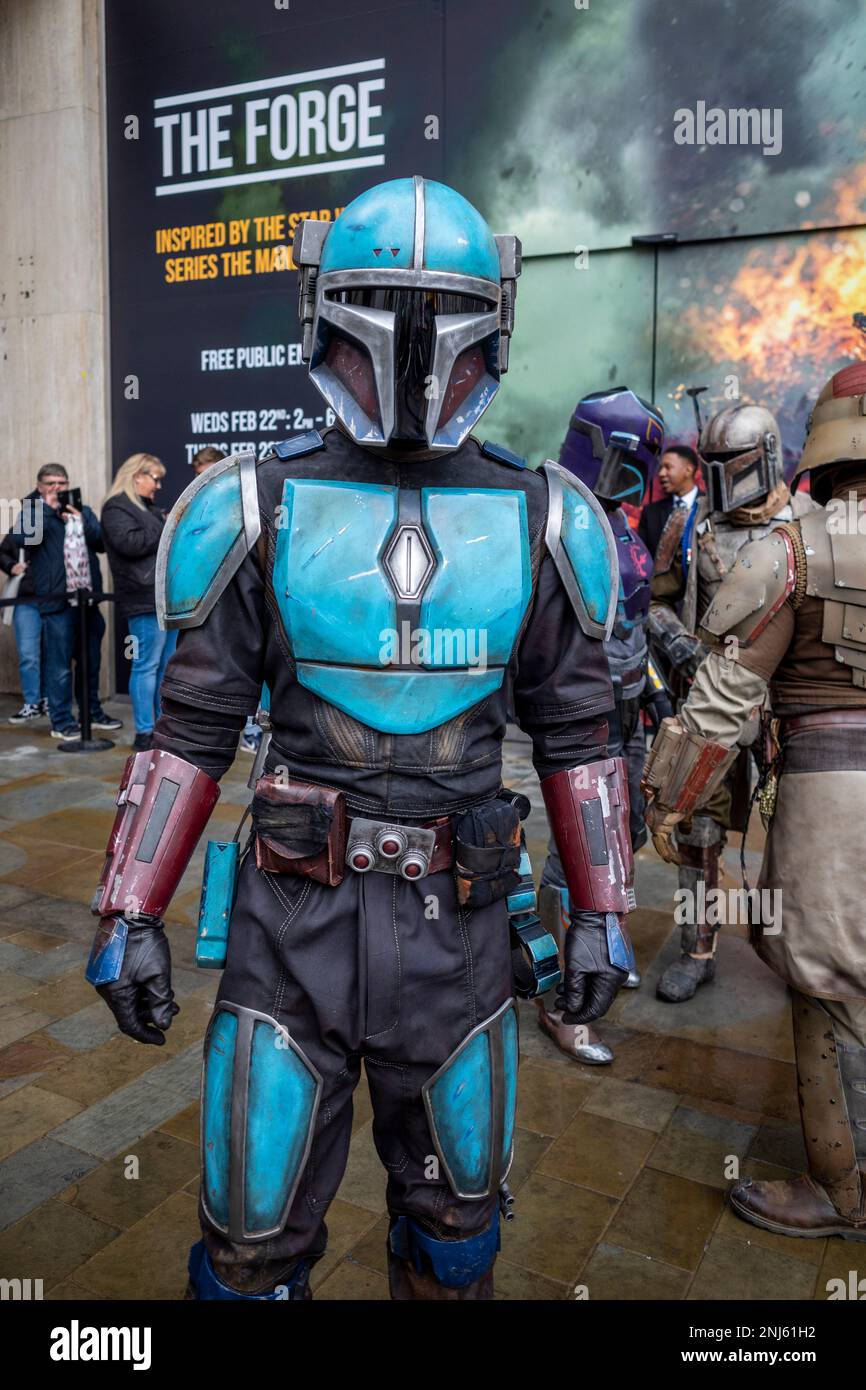 London, UK. 22 February 2023. Costumed re-enactors dressed as ...