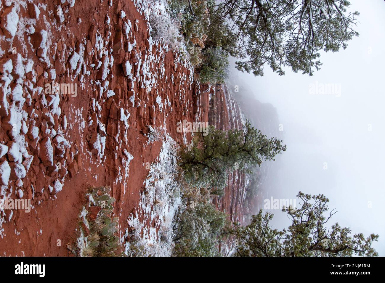 Snow In Sedona Stock Photo - Alamy