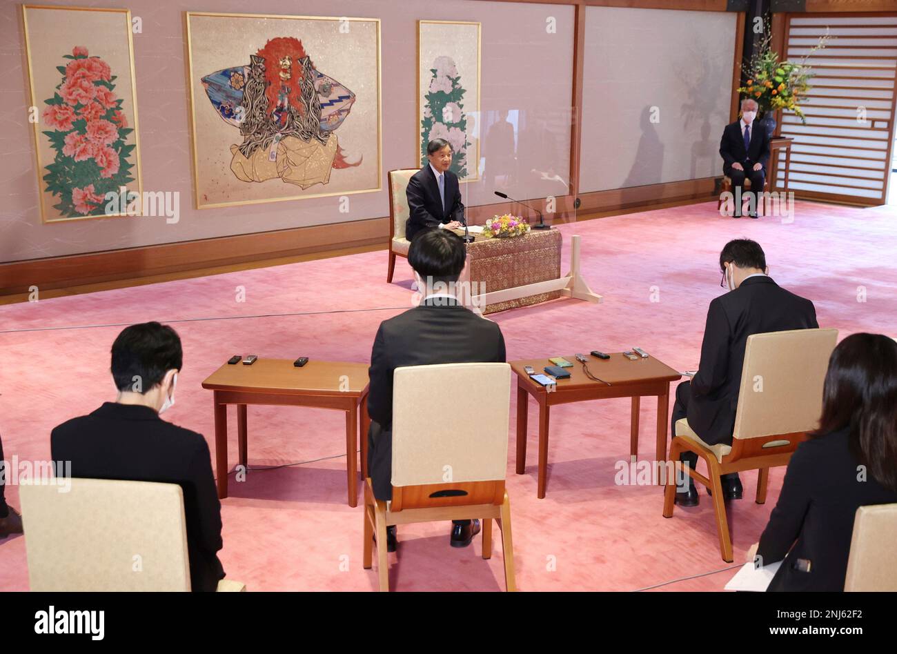 Japanese Emperor Naruhito speaks during a news conference at the ... Japanese Emperor Naruhito speaks during a news conference at the ...