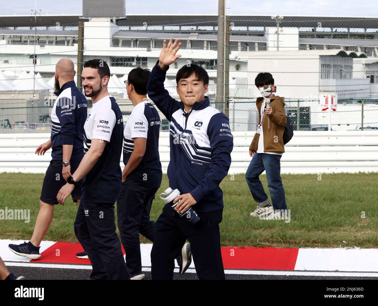 Yuki Tsunoda, a Japanese racing driver who is racing for Scuderia ...