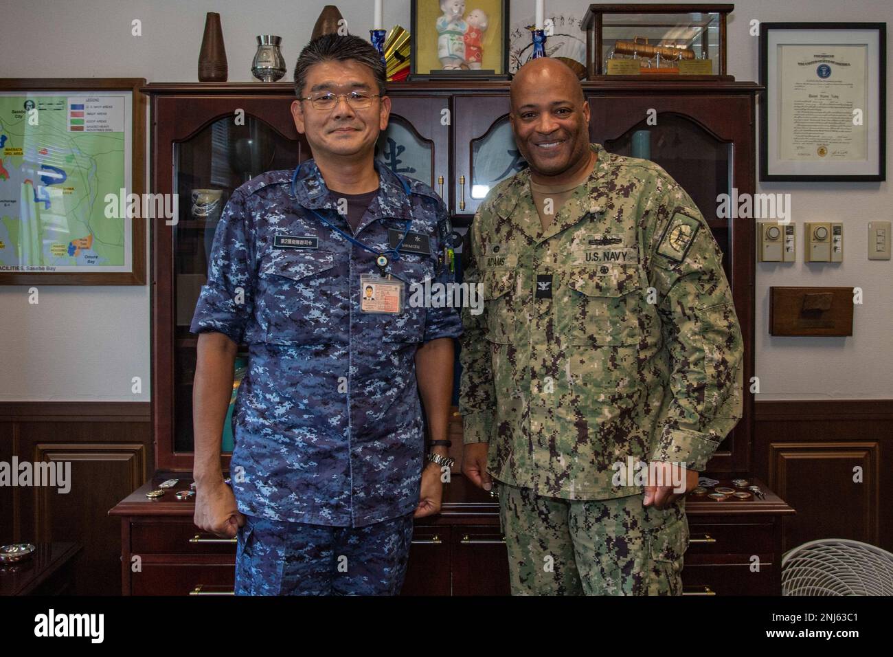 Capt. David Adams, Commander, Fleet Activities Sasebo (CFAS), and Japan ...