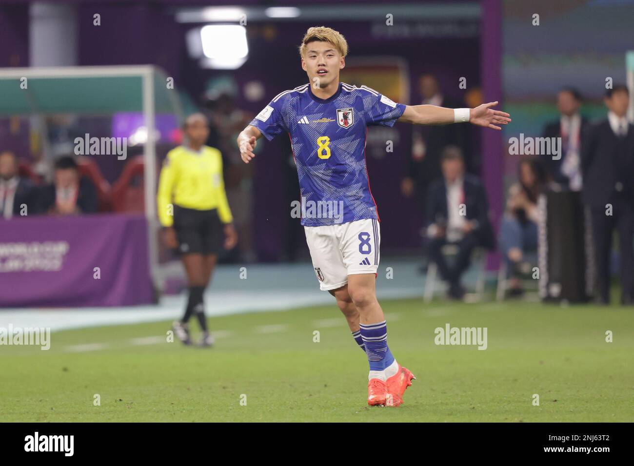 Ritsu Doan of Japan seen during the FIFA World Cup Qatar 2022 match ...