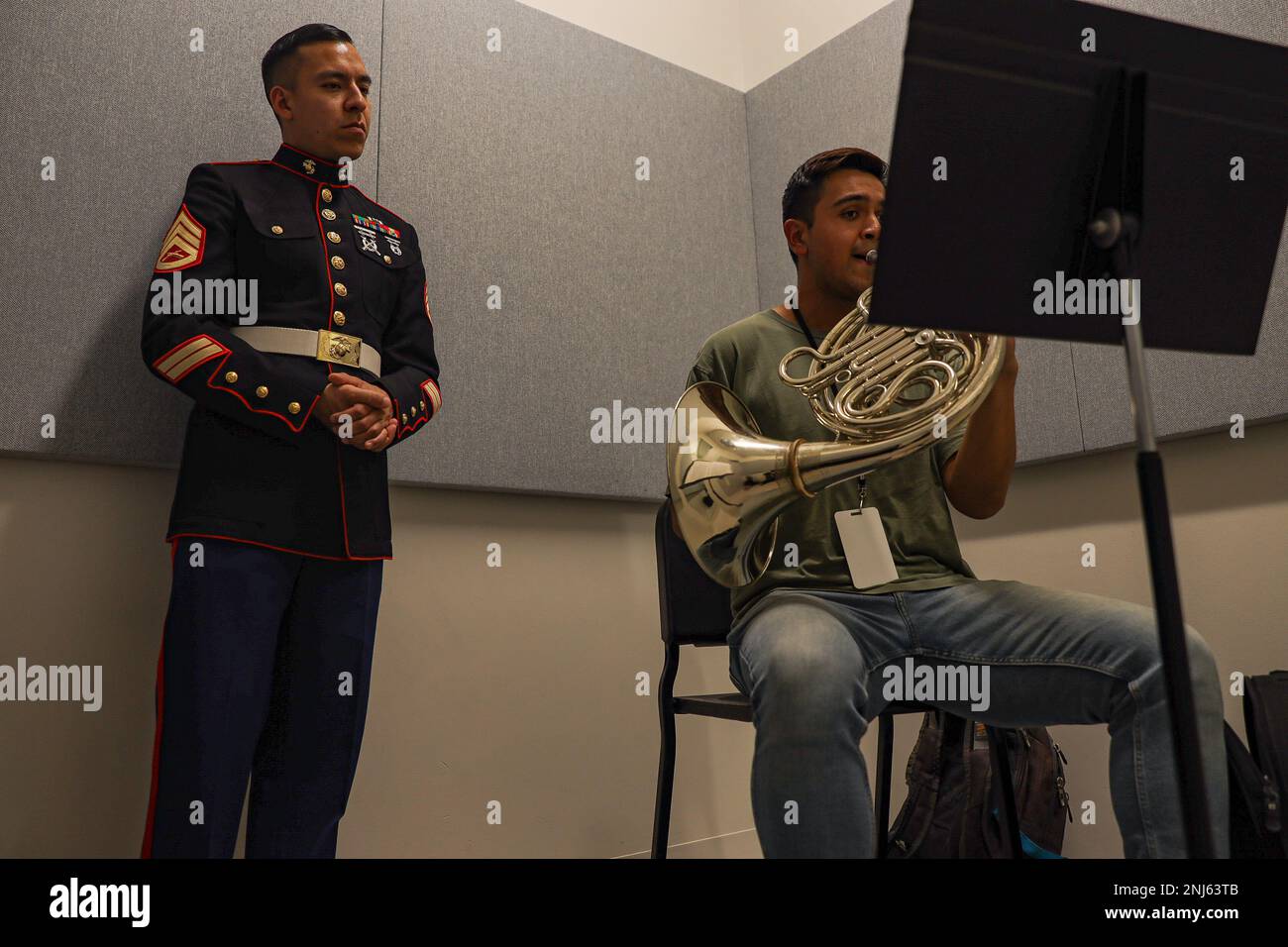 U.S. Marine Corps Staff Sgt. Sean Salazar, a musician placement ...