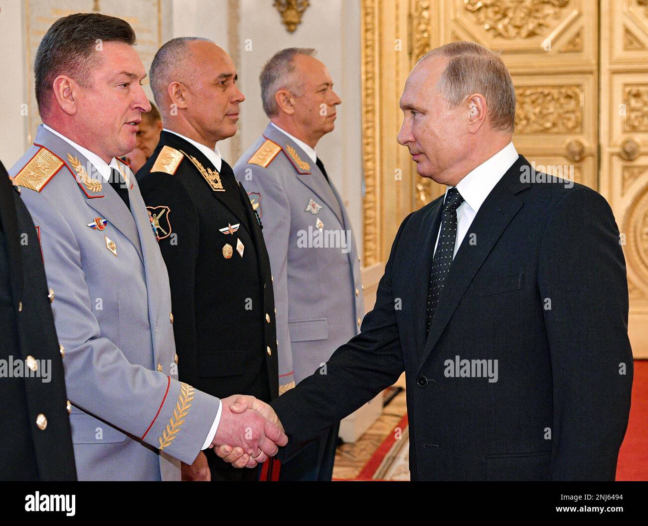 FILE - Russian President Vladimir Putin, right, and Lt. Gen. Alexander ...