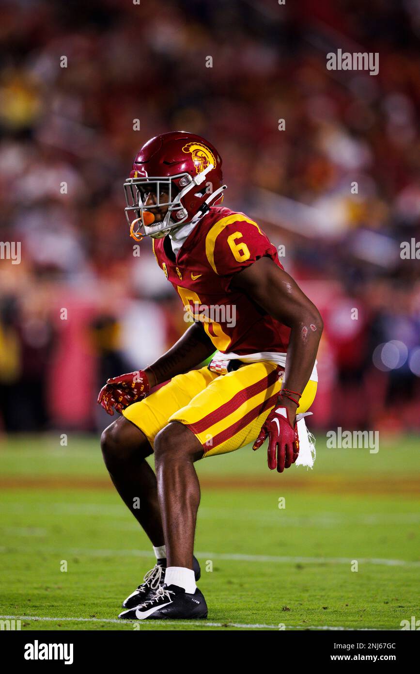 Southern Cal defensive back Mekhi Blackmon (6) defends in coverage on ...