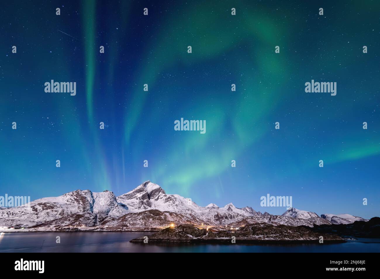 Northern Lights in Lofoten Stock Photo - Alamy