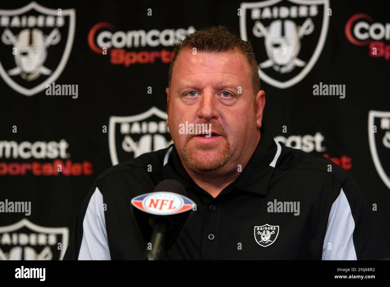 Raiders head coach Tom Cable talks about Raider player Marquis Cooper ...