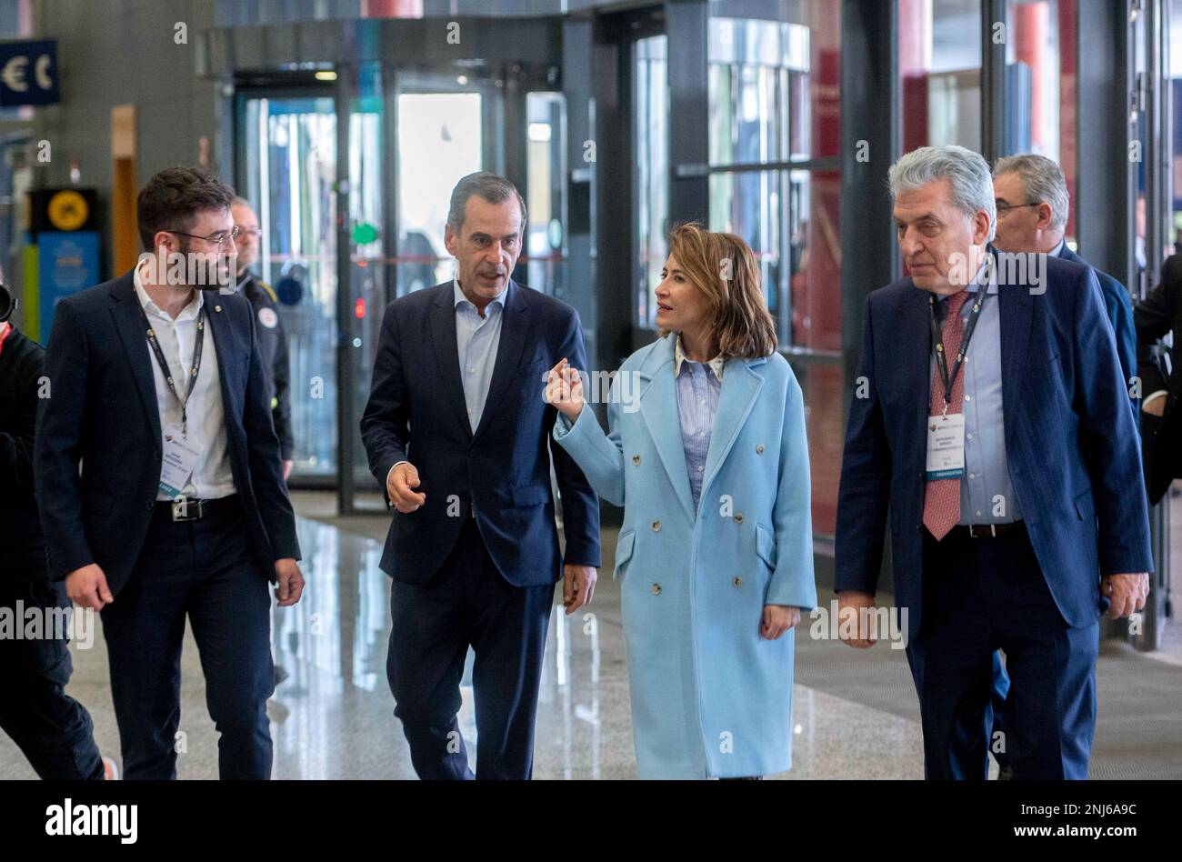 (L-R) IDAE CEO, Joan Groizard; IFEMA MADRID CEO, Juan Arrizabalaga ...