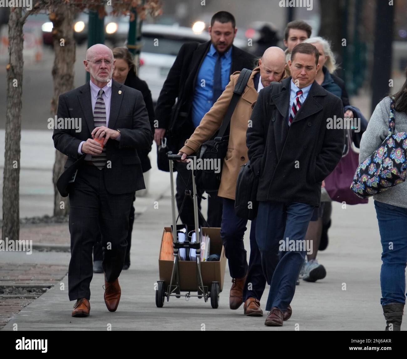Michael J. Allen, front, district attorney for Colorado's Fourth ...