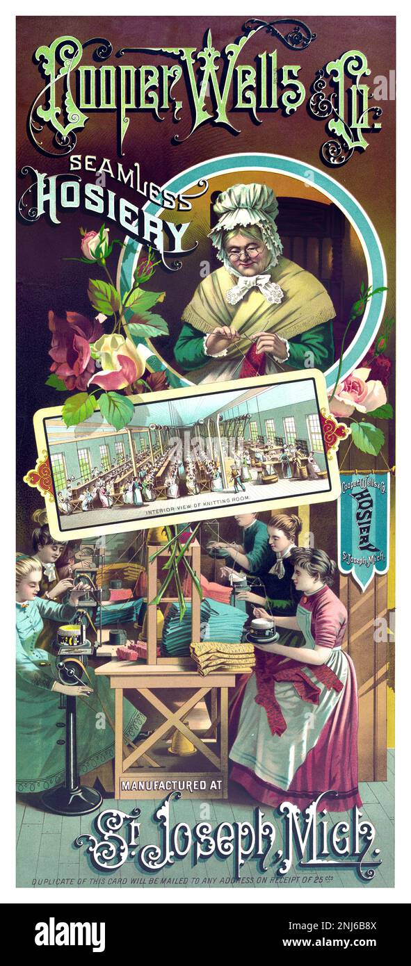 Victorian Advertising Illustrations Circa 1899 Stock Photo - Alamy