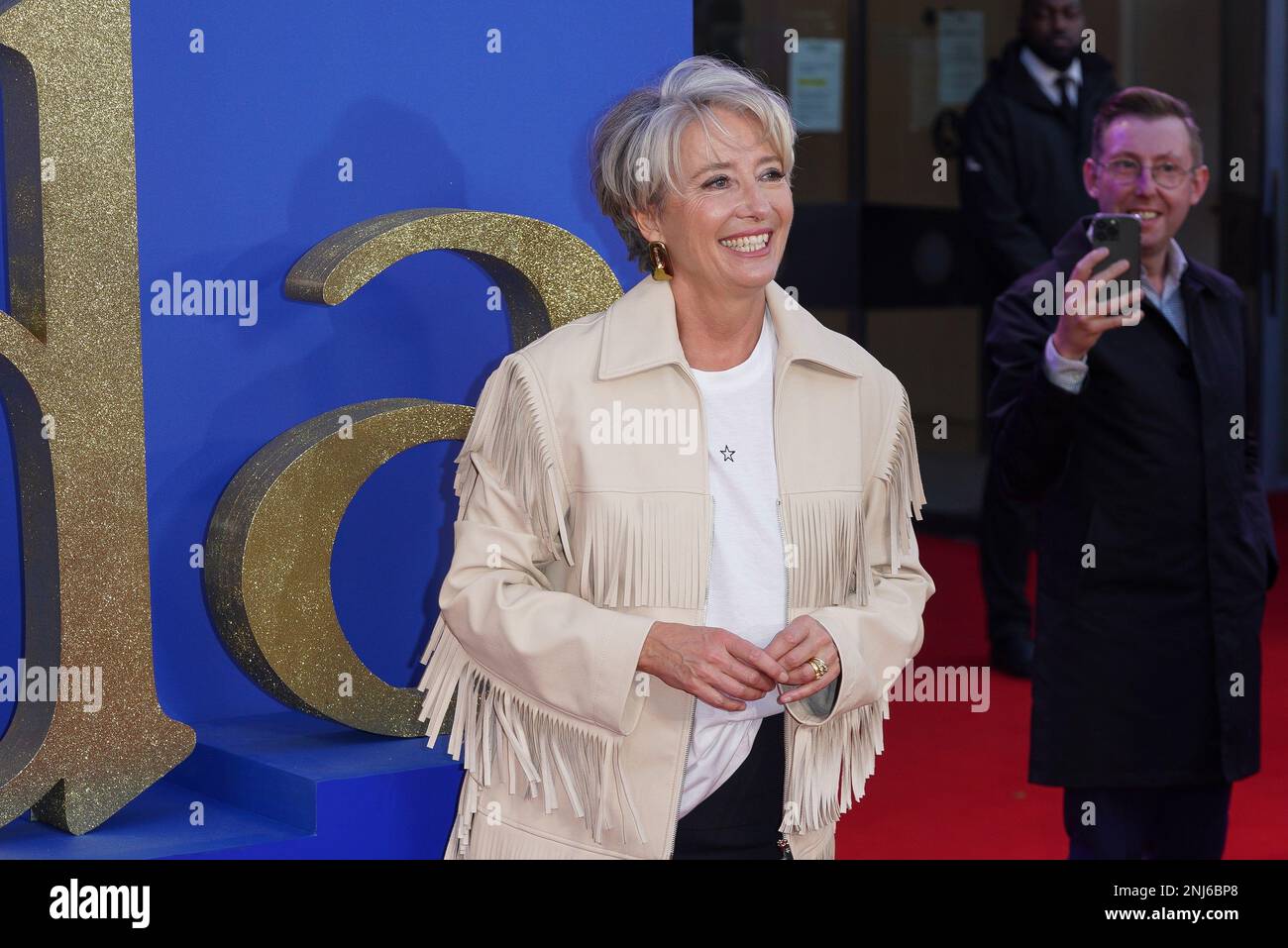 Emma Thompson poses for photographers upon arrival for the premiere of ...