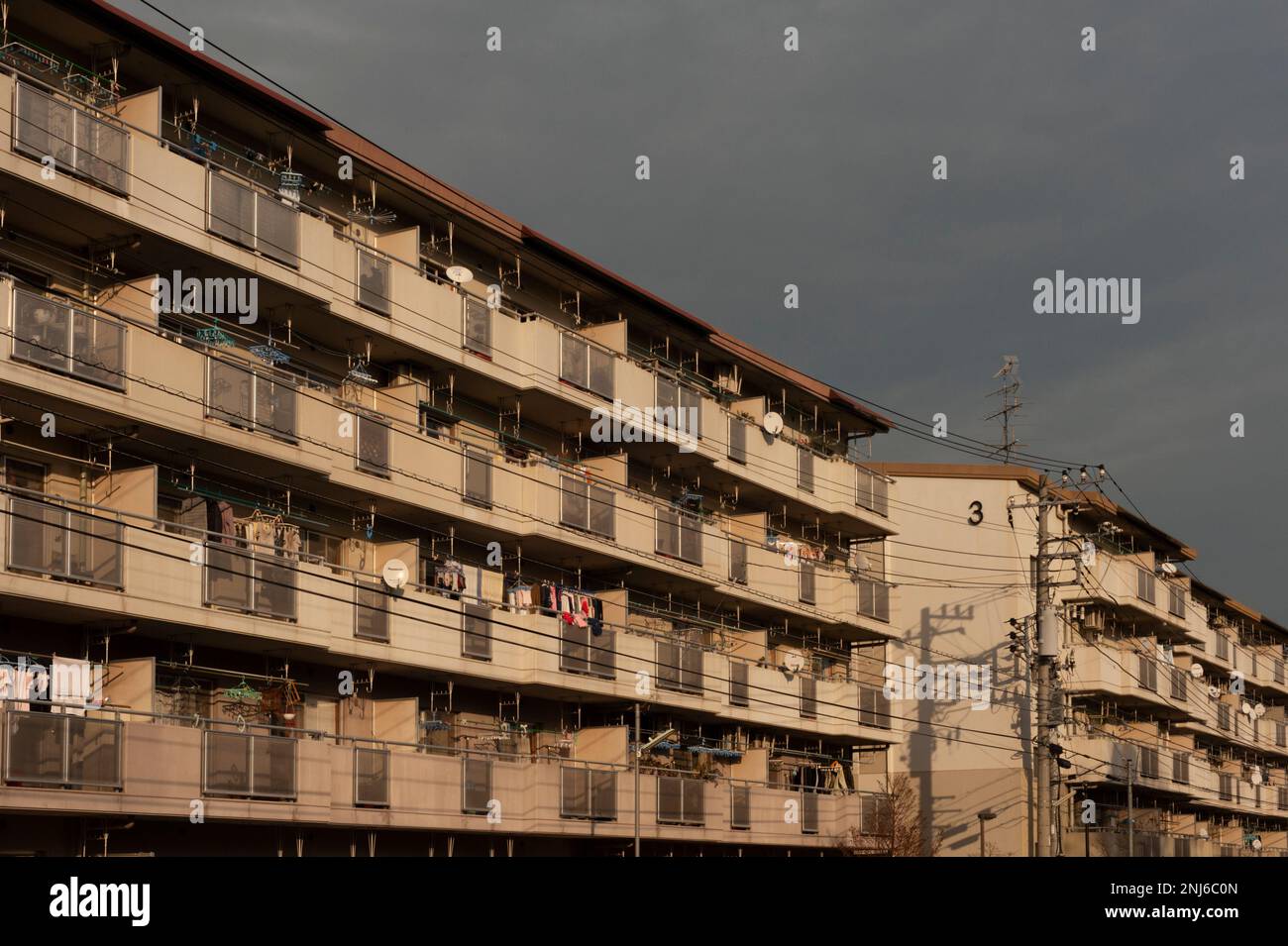 Blocks of apartment buildings in rural Yokohama, Japan Stock Photo - Alamy