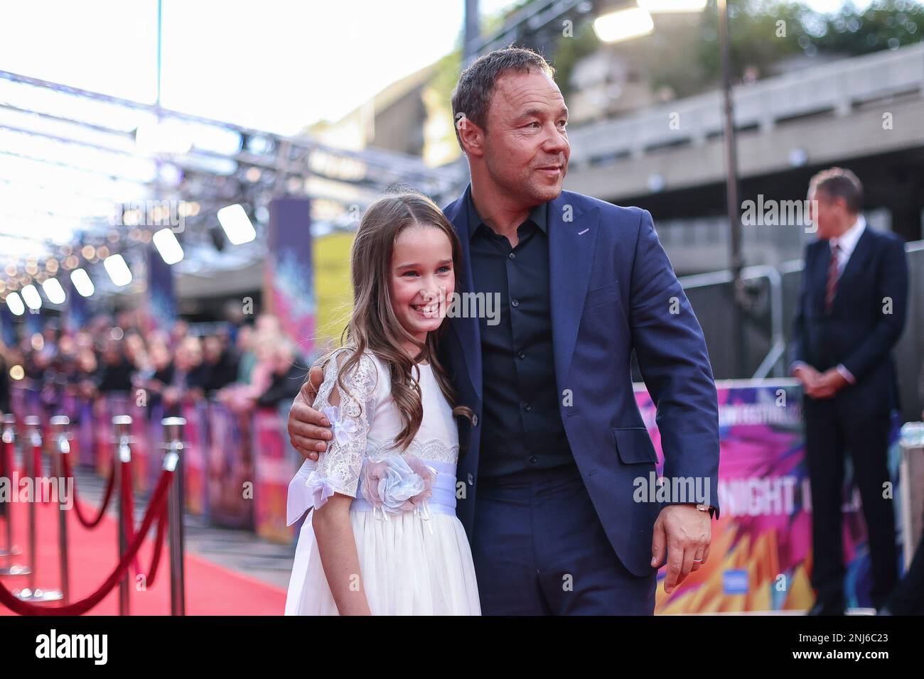 Alisha Weir, left, and Stephen Graham pose for photographers upon ...