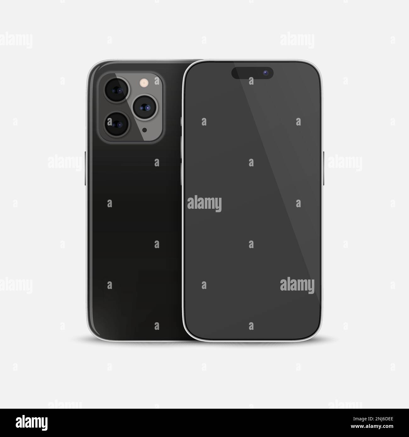 Vector 3d Realistic Black Smartphone Case. Telephone Design Template ...