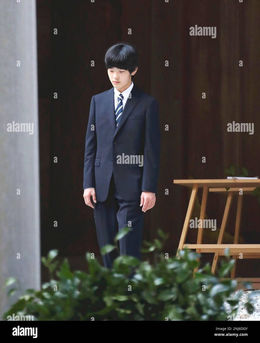 Prince Hisahito of Akishino visits Ise Jingu Shrine in Ise City, Mie ...