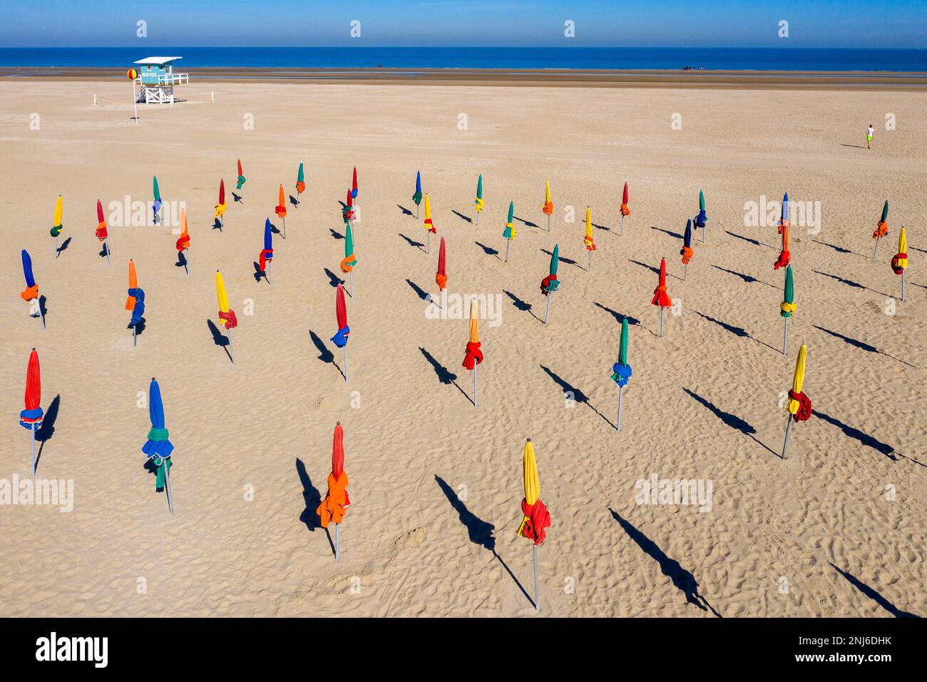 Aerial View Beach, DEAUVILLE, Cote Fleurie,Calvados Normany,France ...