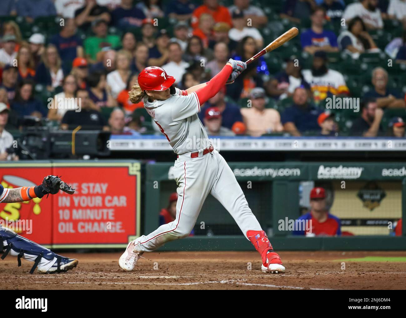 HOUSTON, TX - OCTOBER 04: Philadelphia Phillies third baseman Alec Bohm ...