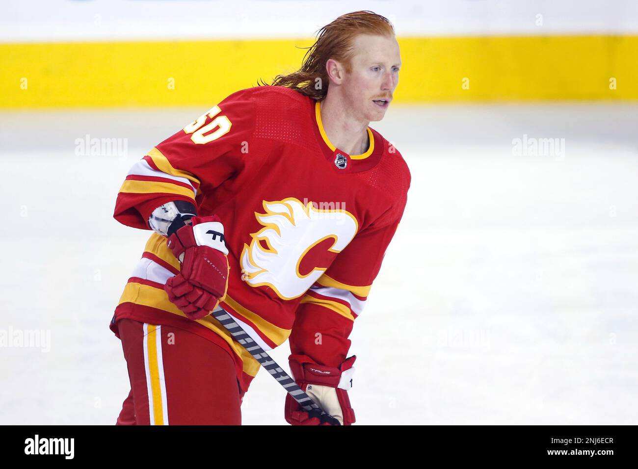 NHL profile photo on Calgary Flames player Cody Eakin at a game against ...