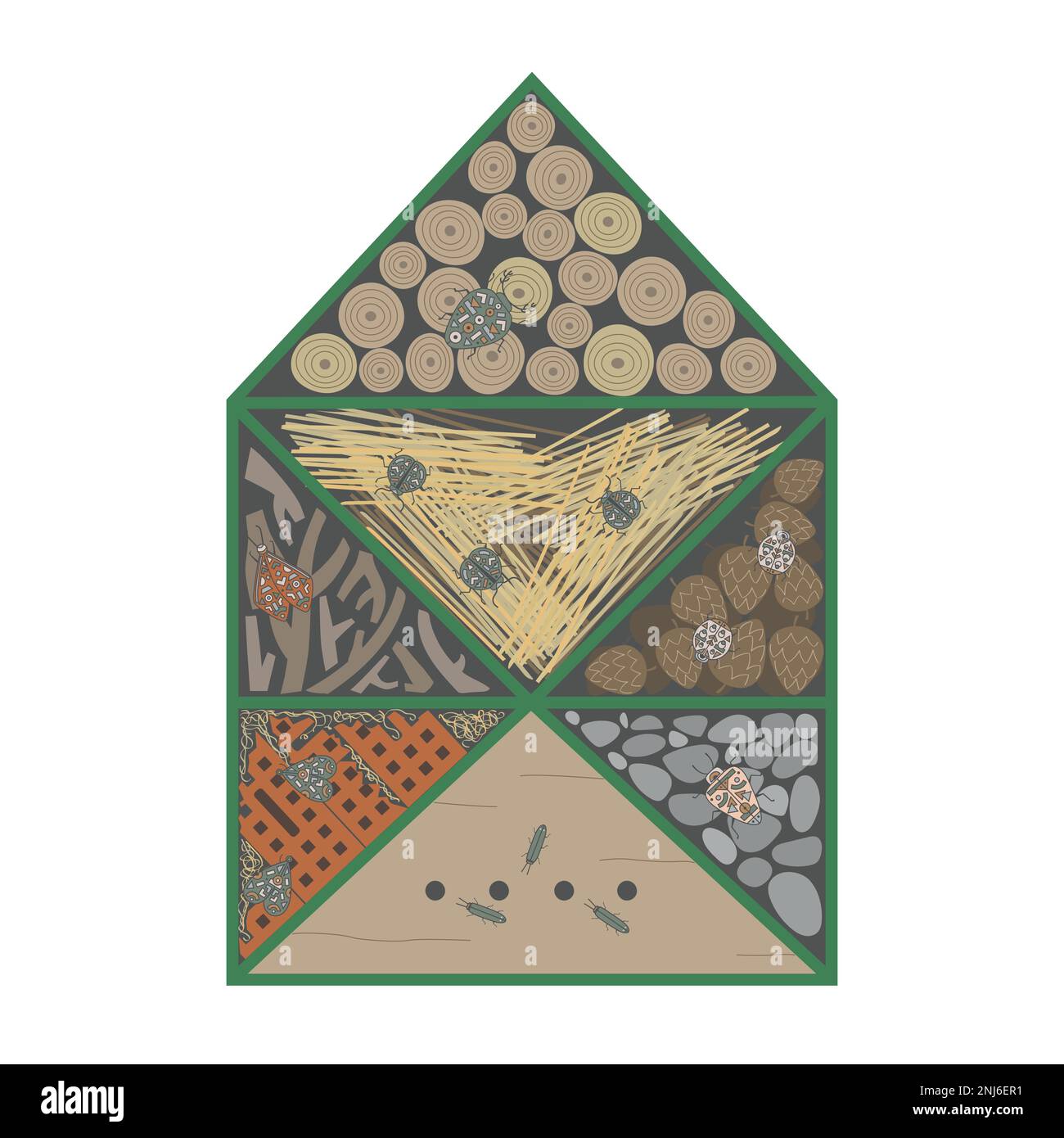 Insect hotel brick Stock Vector Images - Alamy
