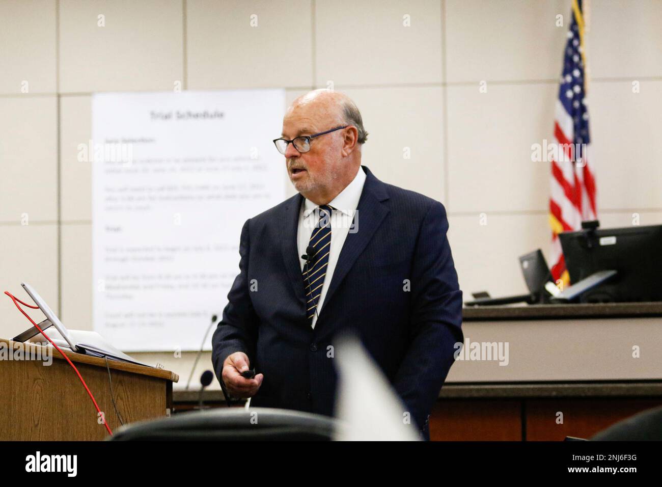 Paul Flores' defense attorney Robert Sanger, speaks during closing ...