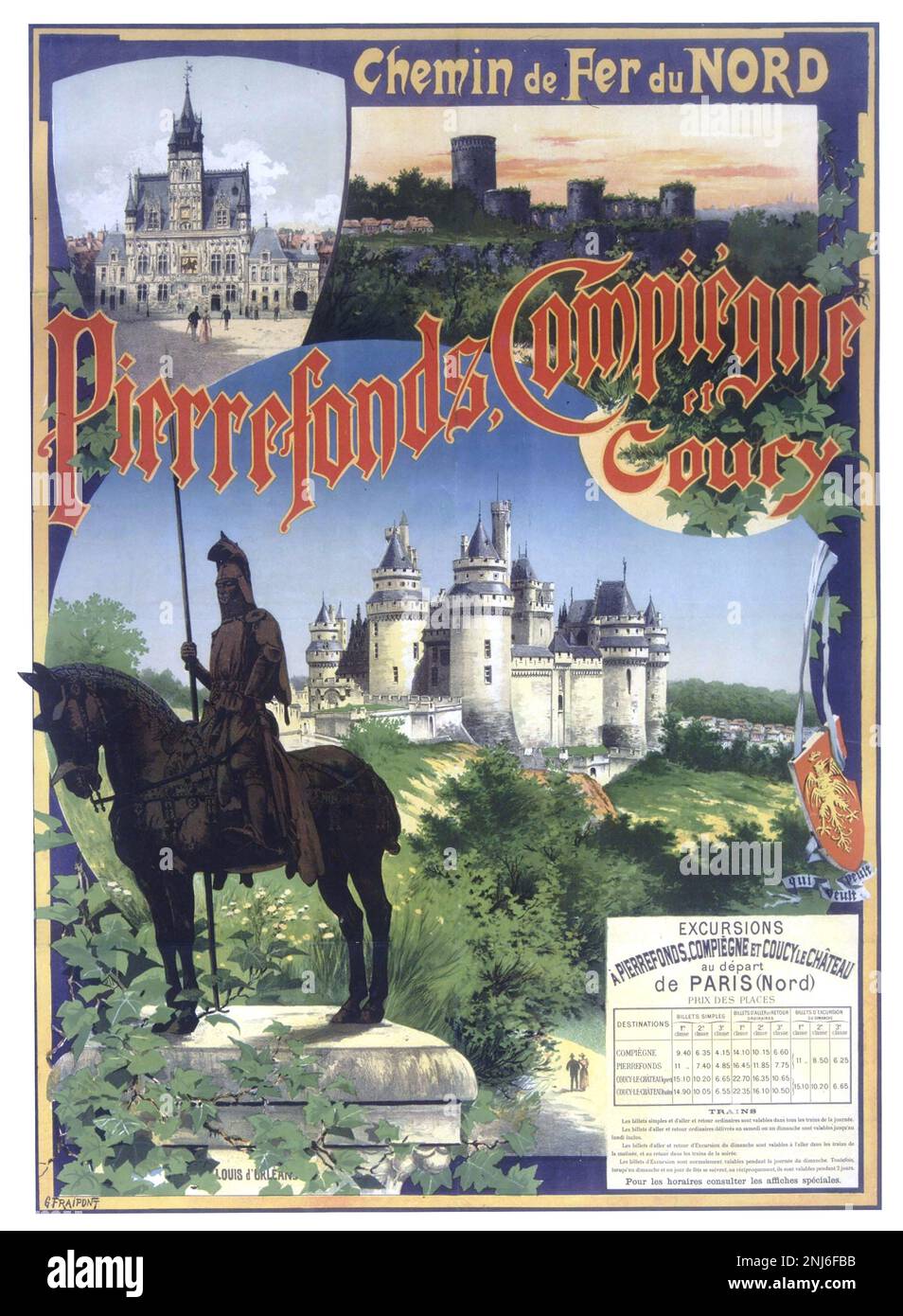 Victorian Advertising Illustration for travel Circa 1899 Stock Photo ...