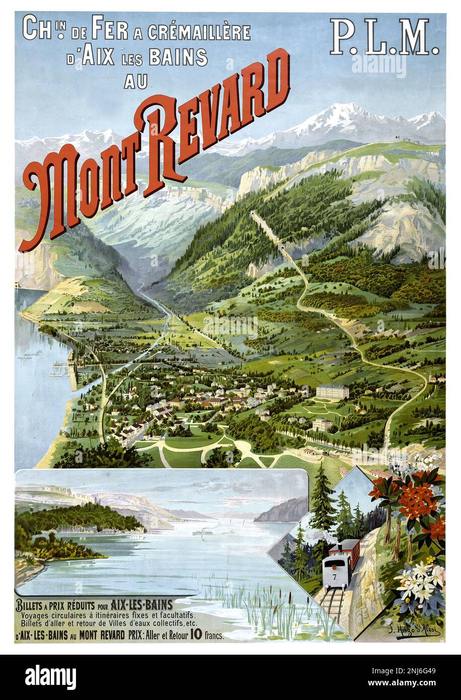 Victorian Advertising Illustration for travel Circa 1899 Stock Photo ...