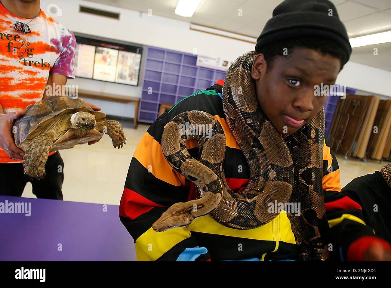 HAASFAMILY LH 195.JPG A. J. Sanidad, 14 years old, with Balboa the ...