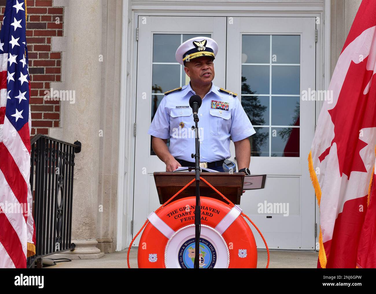 Ninth Coast Guard District Commander Rear Adm. Michael Johnston ...