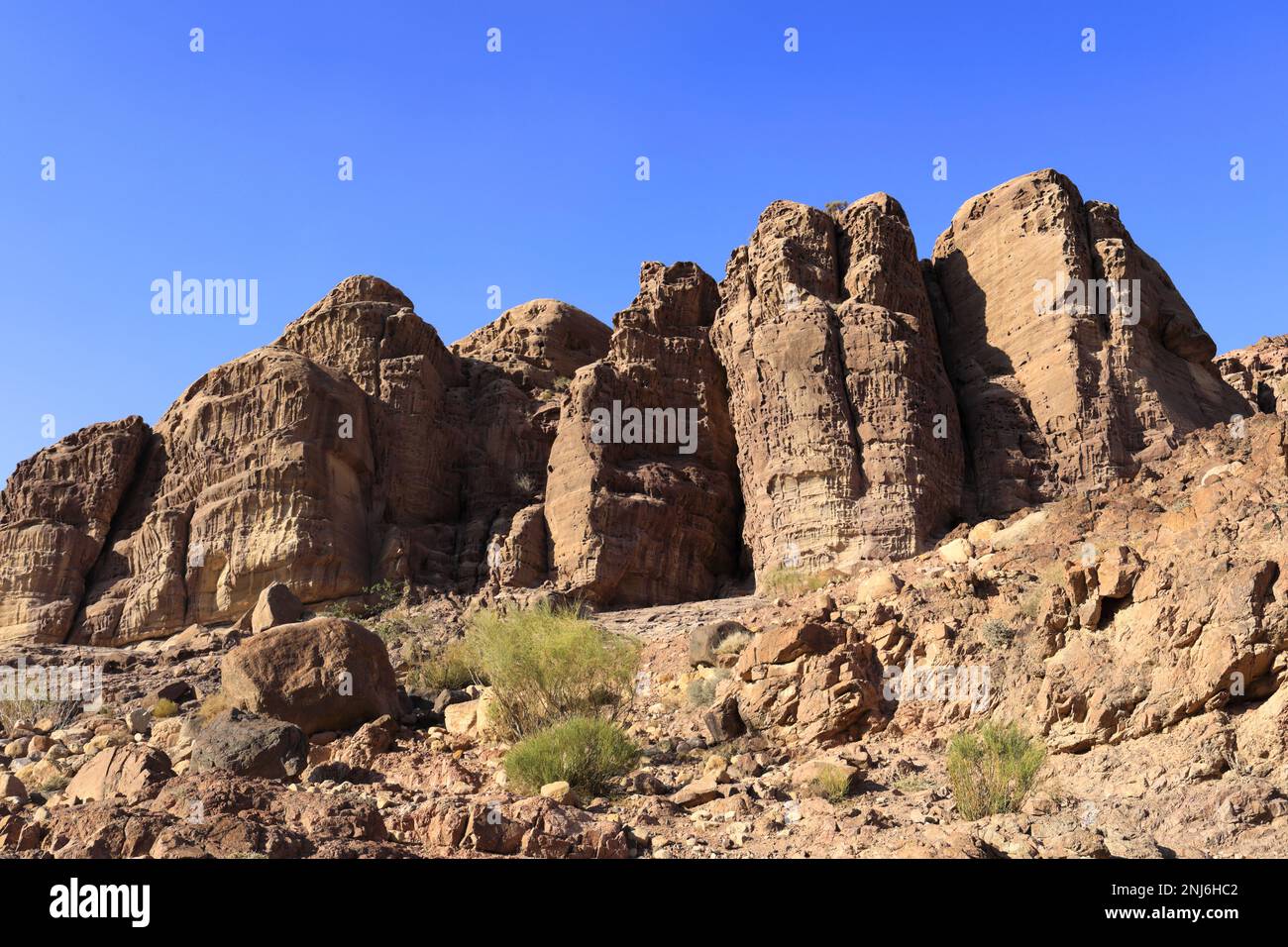 View through the Dana Biosphere Reserve, Wadi Dana, south-central ...