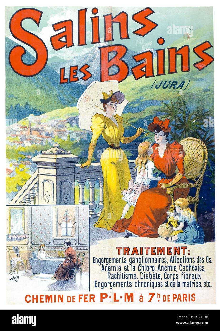 Victorian Advertising Illustration for travel in France, Circa 1899 ...