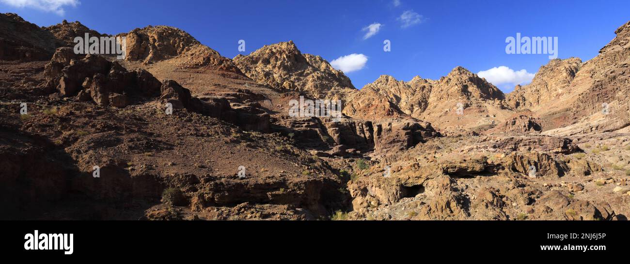 View through the Dana Biosphere Reserve, Wadi Dana, south-central ...